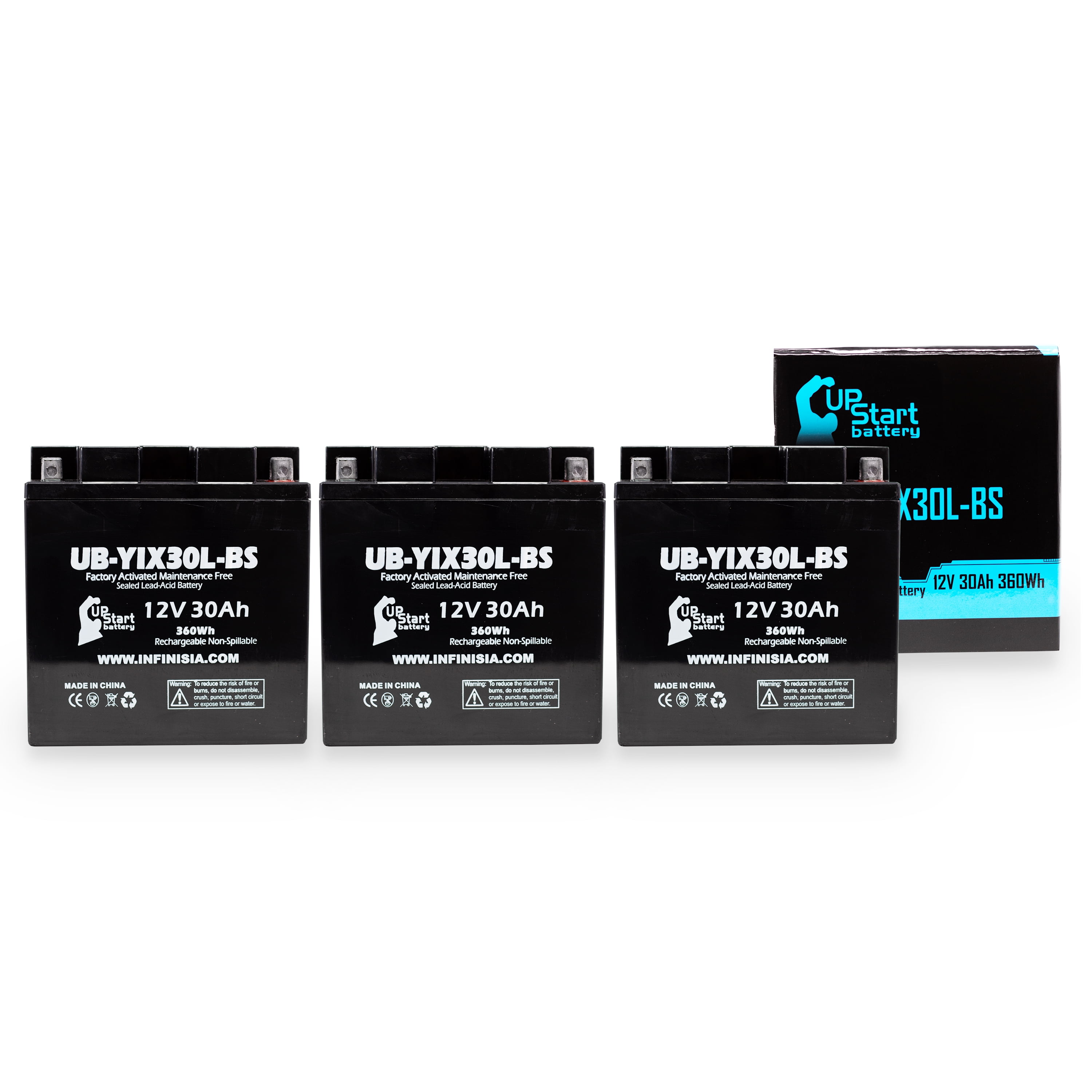 3-Pack UB-YIX30L-BS Battery Replacement for 2000 Moto Guzzi V11 Bassa ...