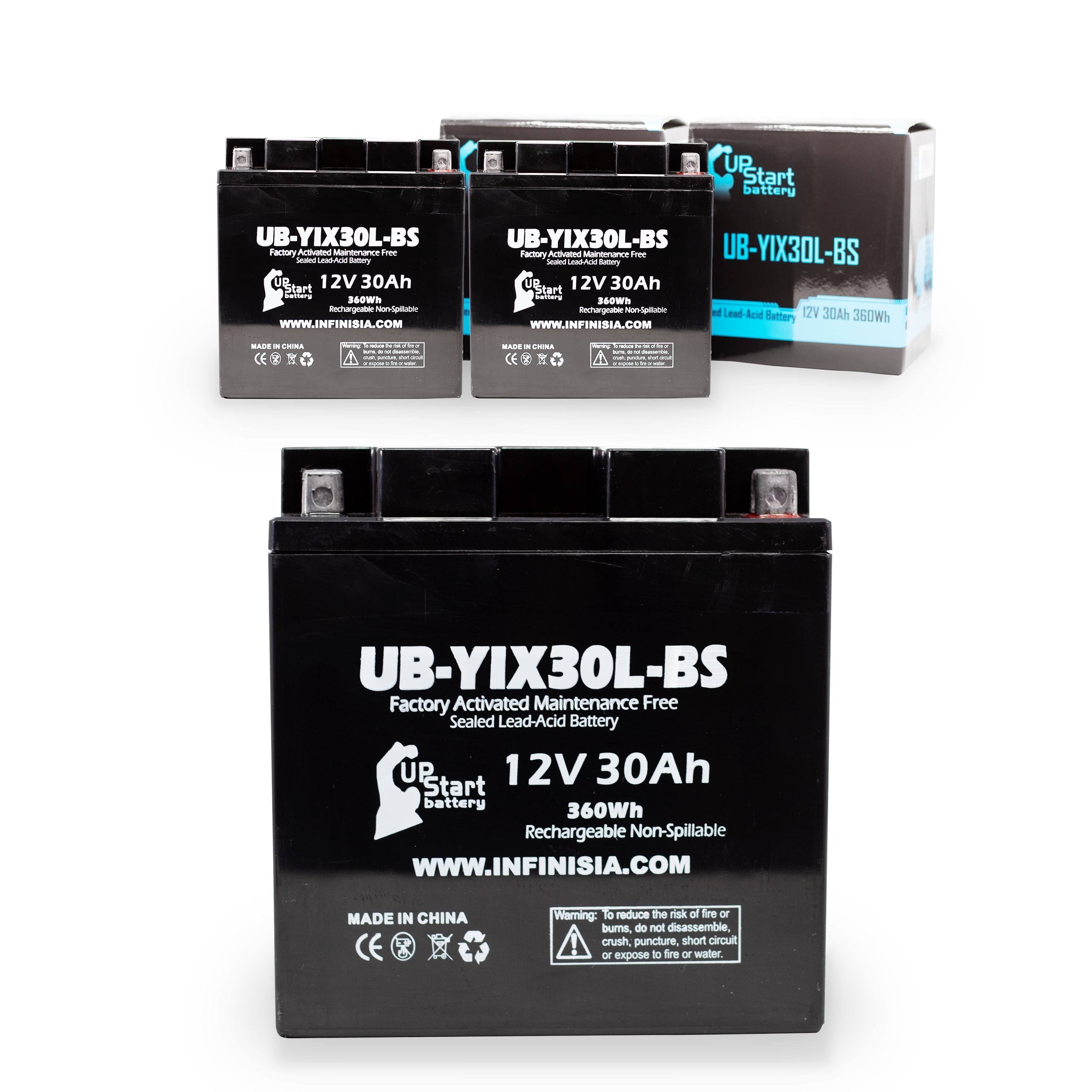 3-Pack UB-YIX30L-BS Battery Replacement for 2016 Arctic Cat Prowler 700 ...