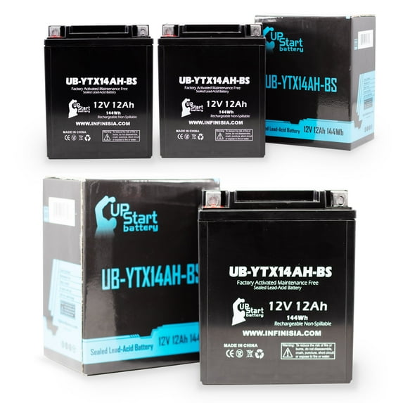 3-Pack UB-YTX14AH-BS Battery Replacement for 2000 Polaris All Electric ...
