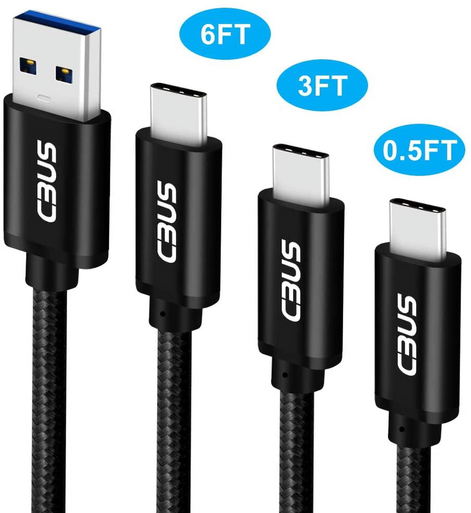 3-Pack USB C Cable, Fast Charge, Data Transfer, Braided Type-C Charger ...