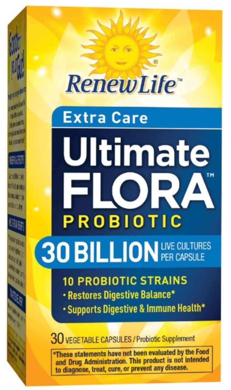3 Pack - Ultimate Flora Extra Care Probiotic Vegetable Capsules 30 ea ...