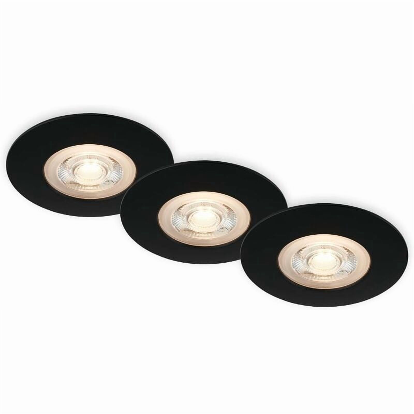 3-Pack Ultra-Thin LED Recessed Ceiling Lights, IP65 Waterproof, Matte ...