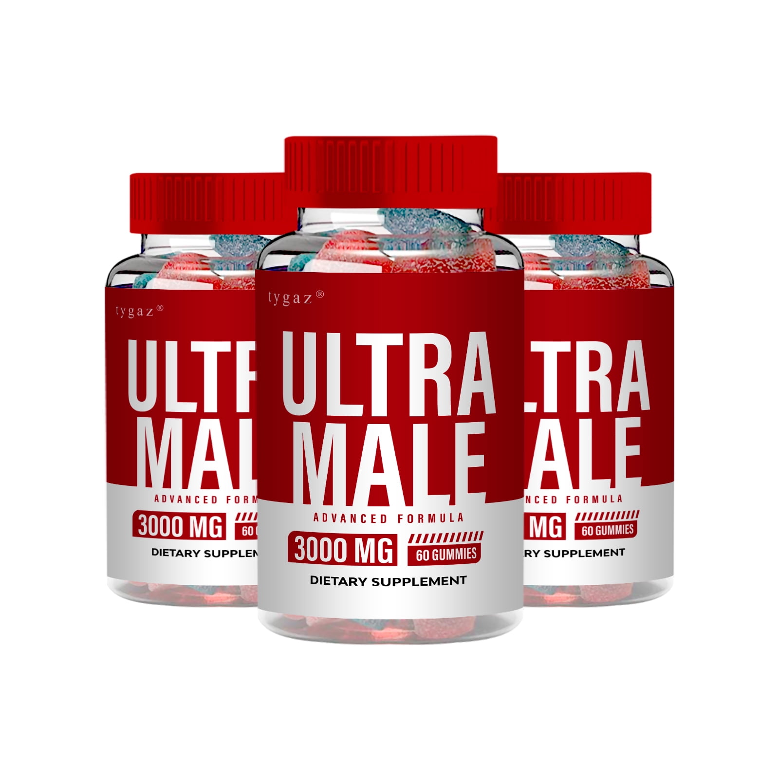 (3 Pack) UltraMale - Ultra Male Gummies For Men - Walmart.com