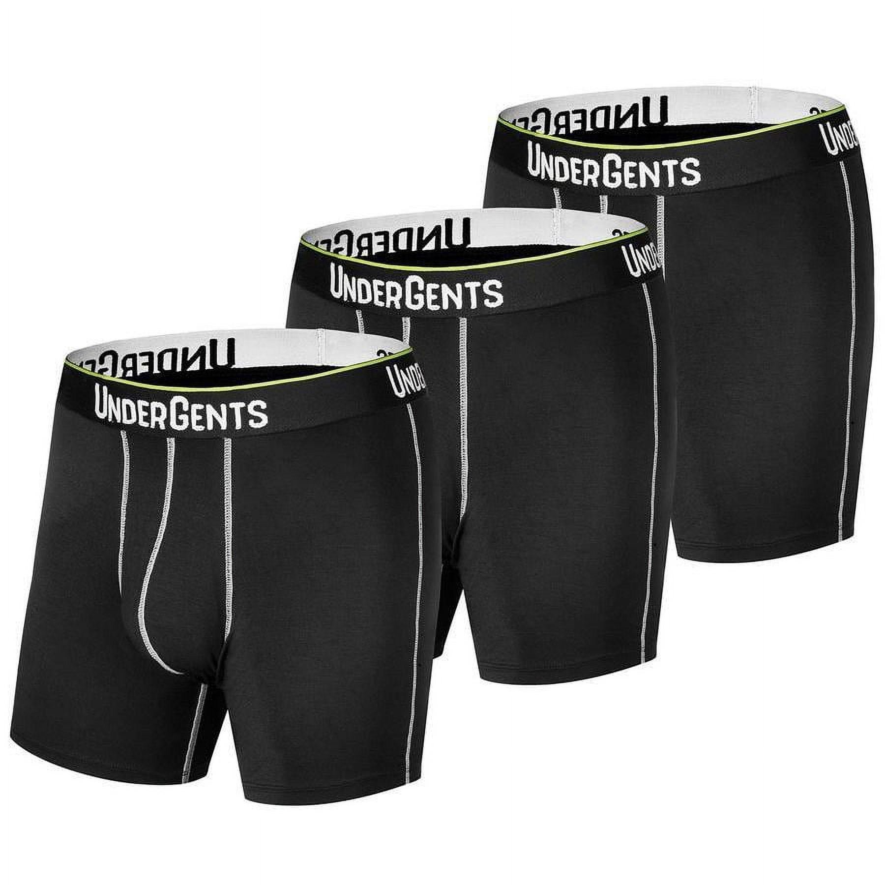 3-Pack UnderGents Men's 4.5" Boxer Brief (Flyless) Underwear: Ultra ...