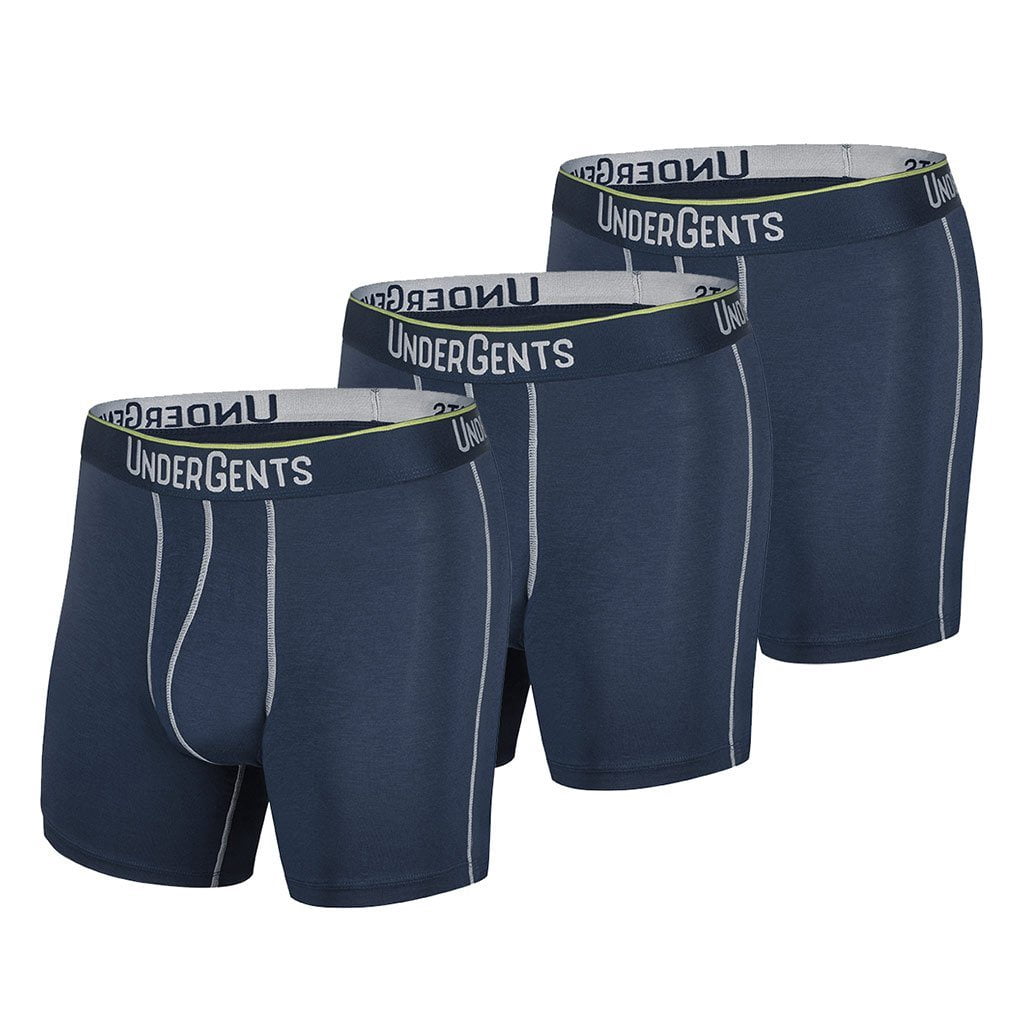 3-Pack UnderGents Men's 4.5" Boxer Brief (Flyless) Underwear: Ultra ...
