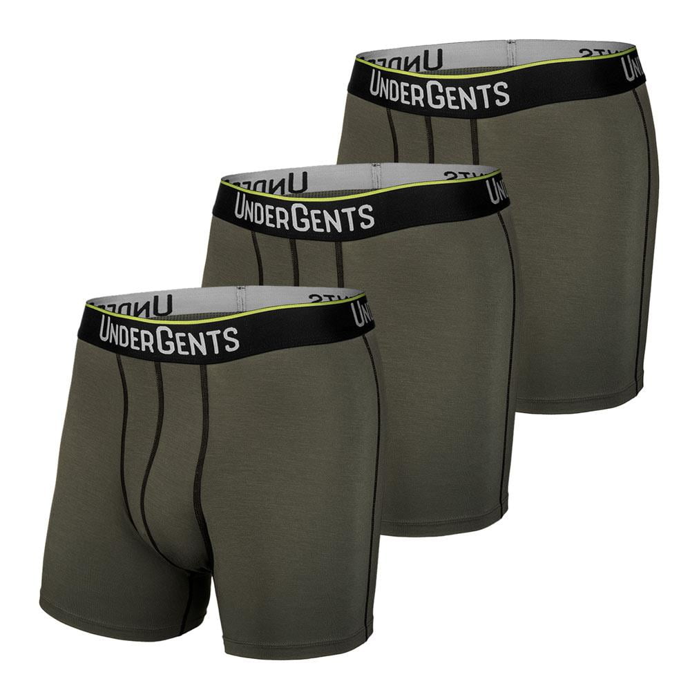 3-Pack UnderGents Men's 4.5" Boxer Brief (Flyless) Underwear: Ultra ...