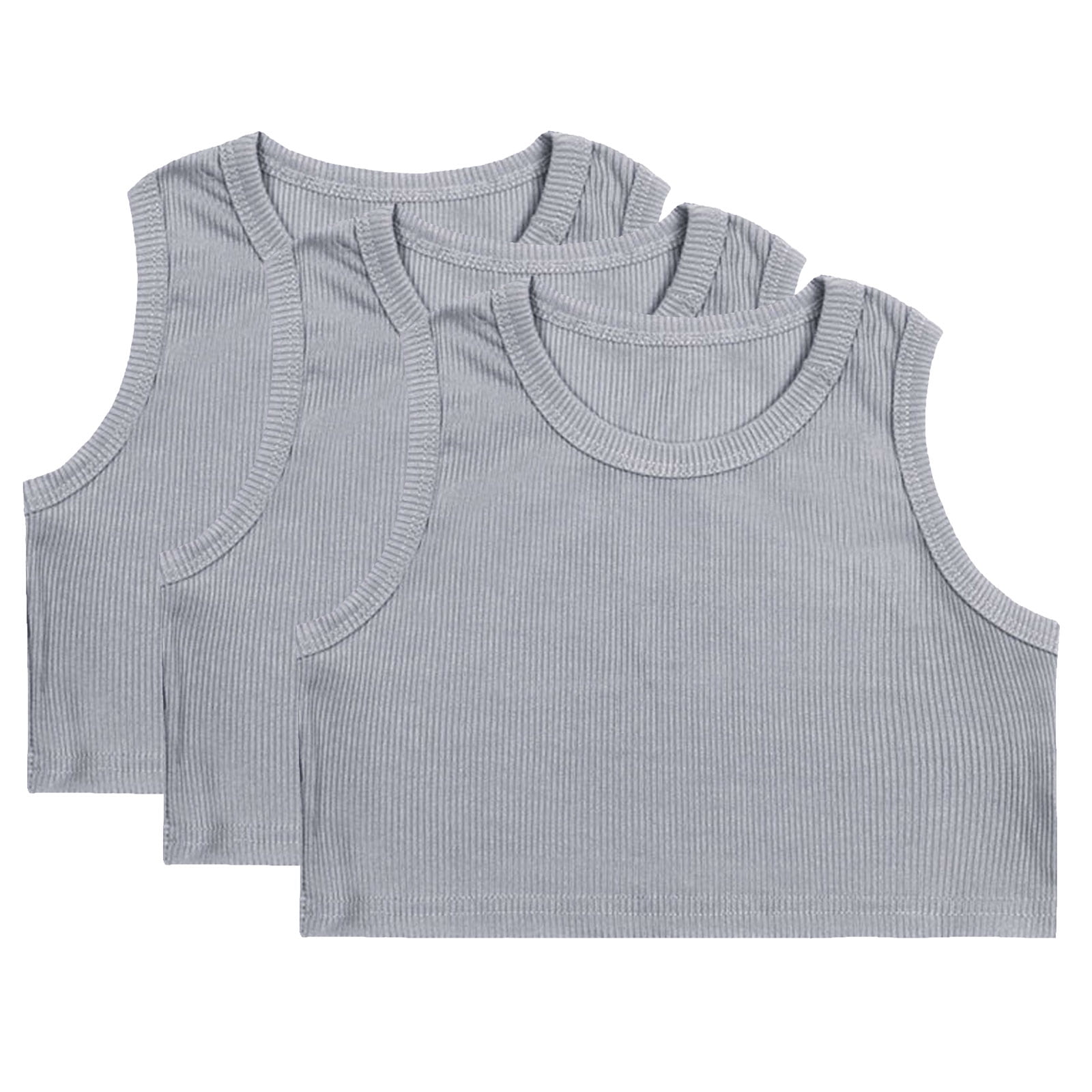 3-Pack Undershirt Tank Top Cotton Blend Soft Undershirt for Boys and ...