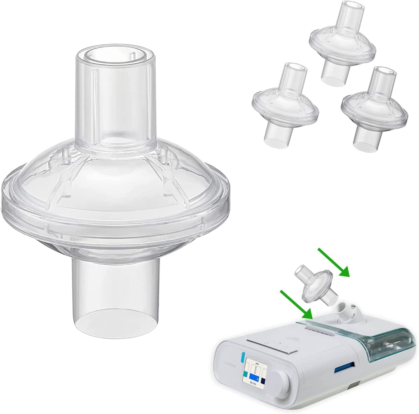 3 Pack Universal Fit in Line Filter for CPAP and BiPAP Machines ...