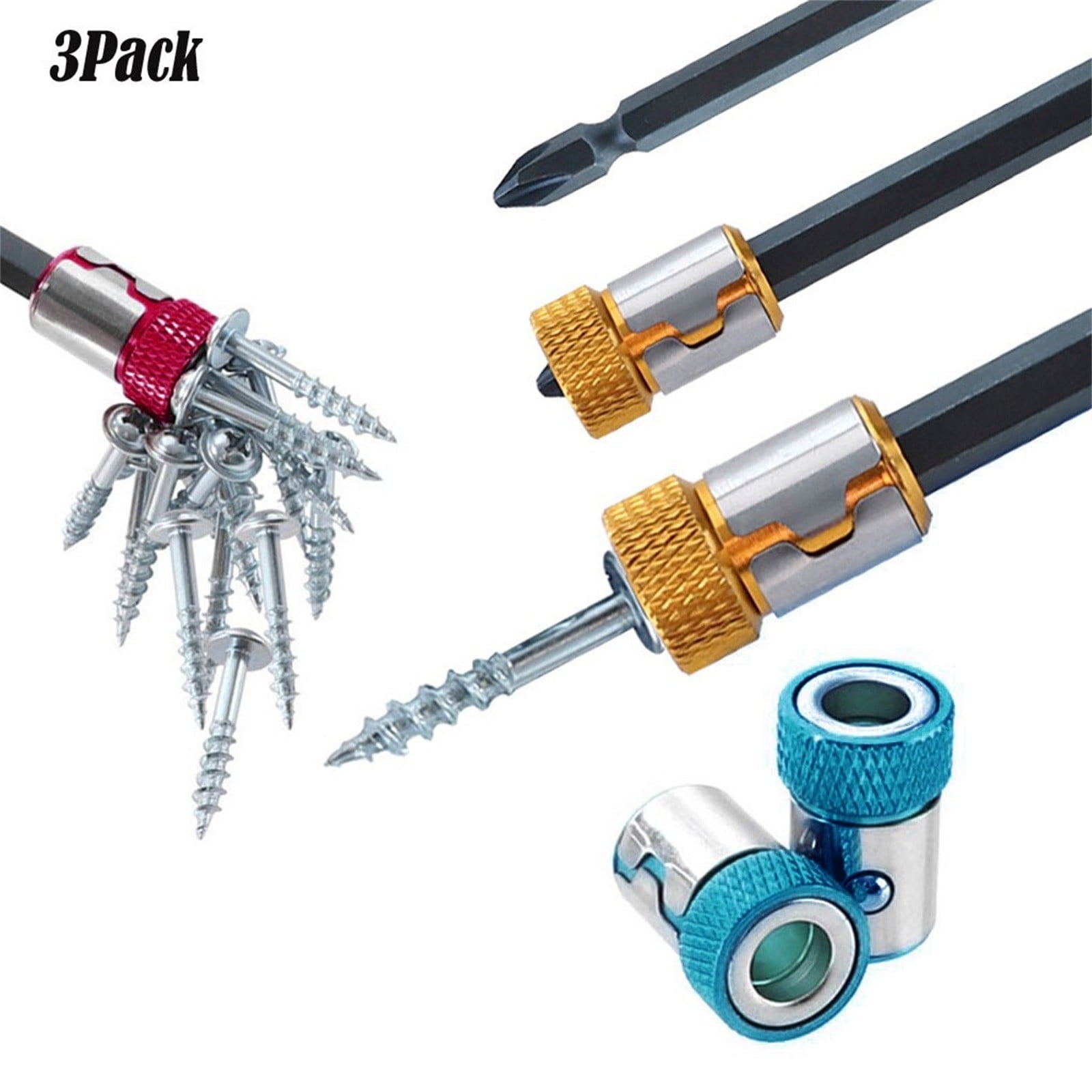 Universal Magnetic Screwdriver Bit Holder Rings | Strong 10LB Magnet ...