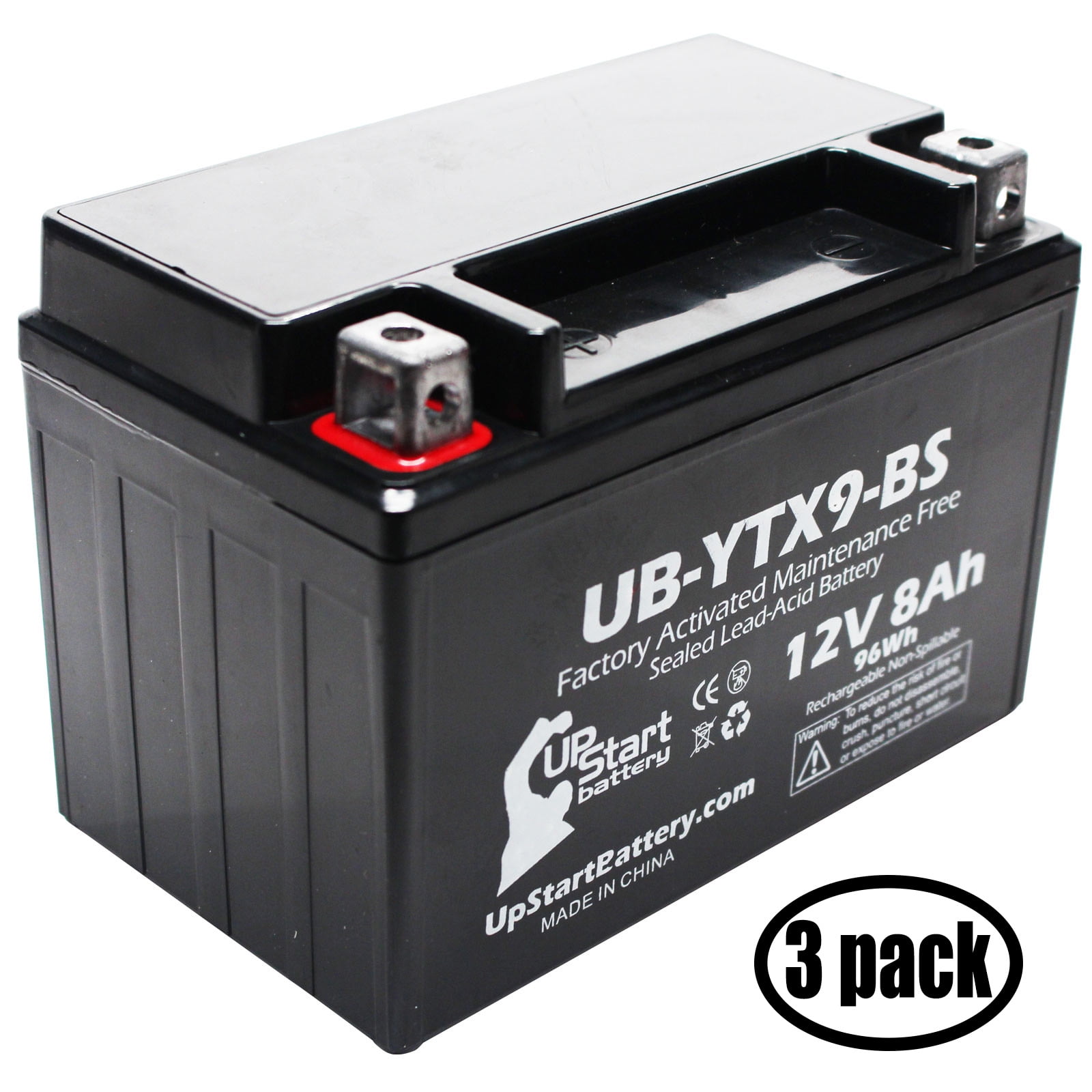 3-Pack UpStart Battery Replacement for 2000 Suzuki GSX600F Katana 600CC ...
