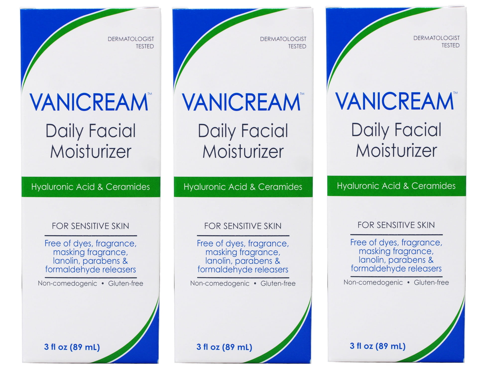 3 Pack - Vanicream Daily Facial Moisturizer For Sensitive Skin ...