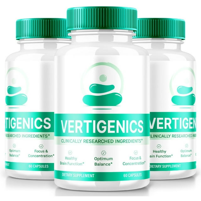 (3 Pack) Vertigenics, Natural Formula for Balance and Coordination ...