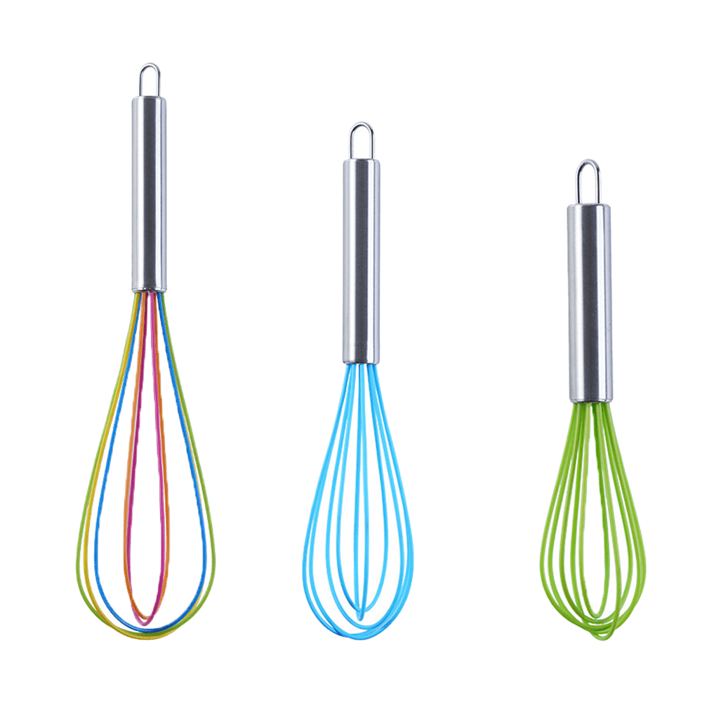 3 Pack Very Sturdy Kitchen Silicone Whisk Balloon Wire Whisk Set for ...