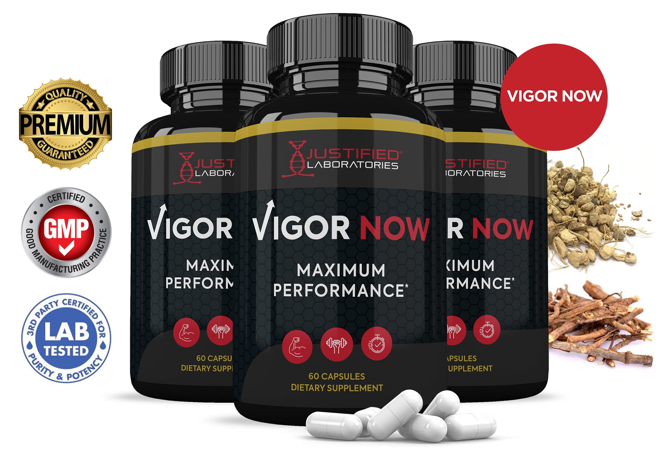 (3 Pack) Vigor Now Men’s Health Supplement 1484mg 180 Capsules ...
