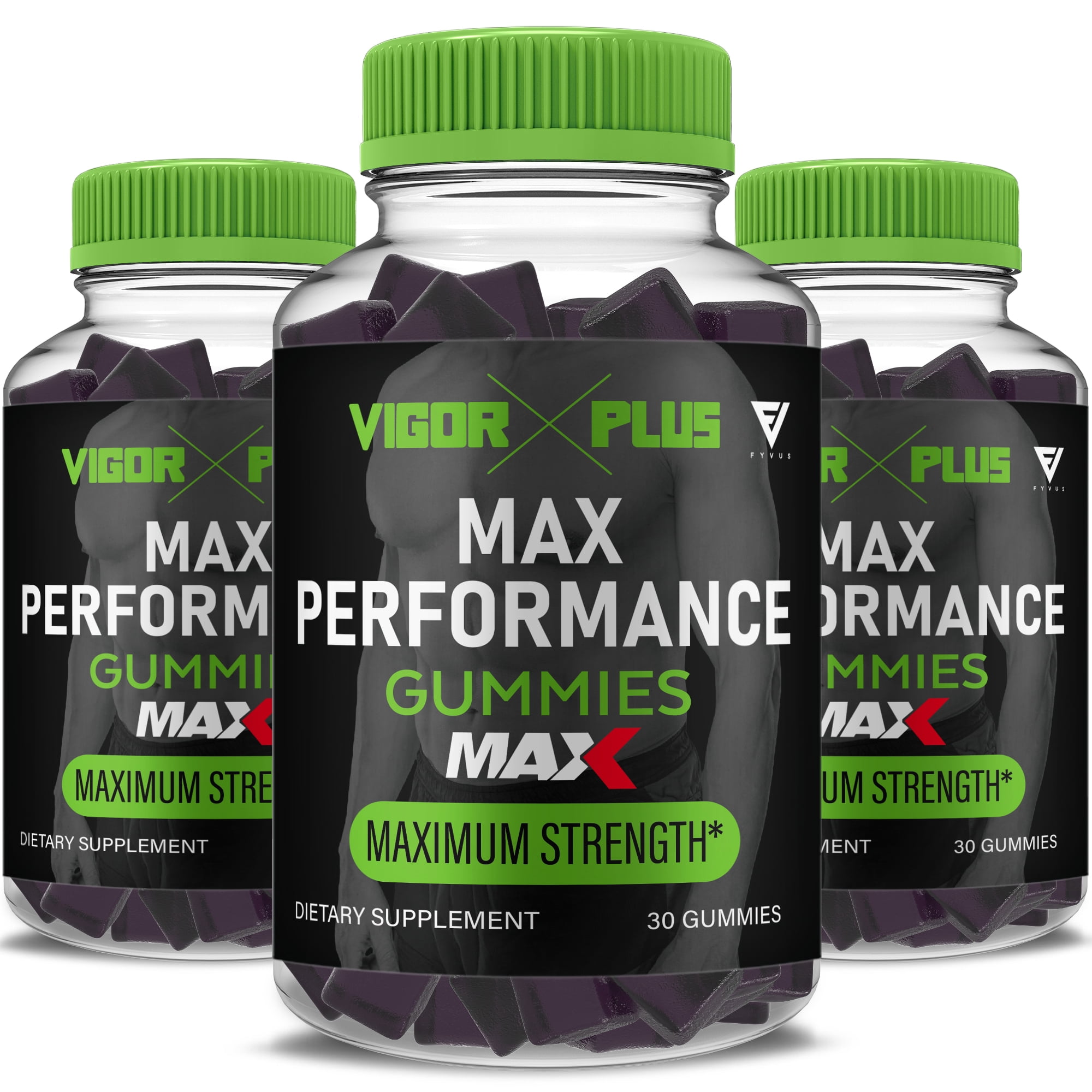 (3 Pack) Vigor Plus Max Gummies VigorPlus Max Performance (3 Month ...