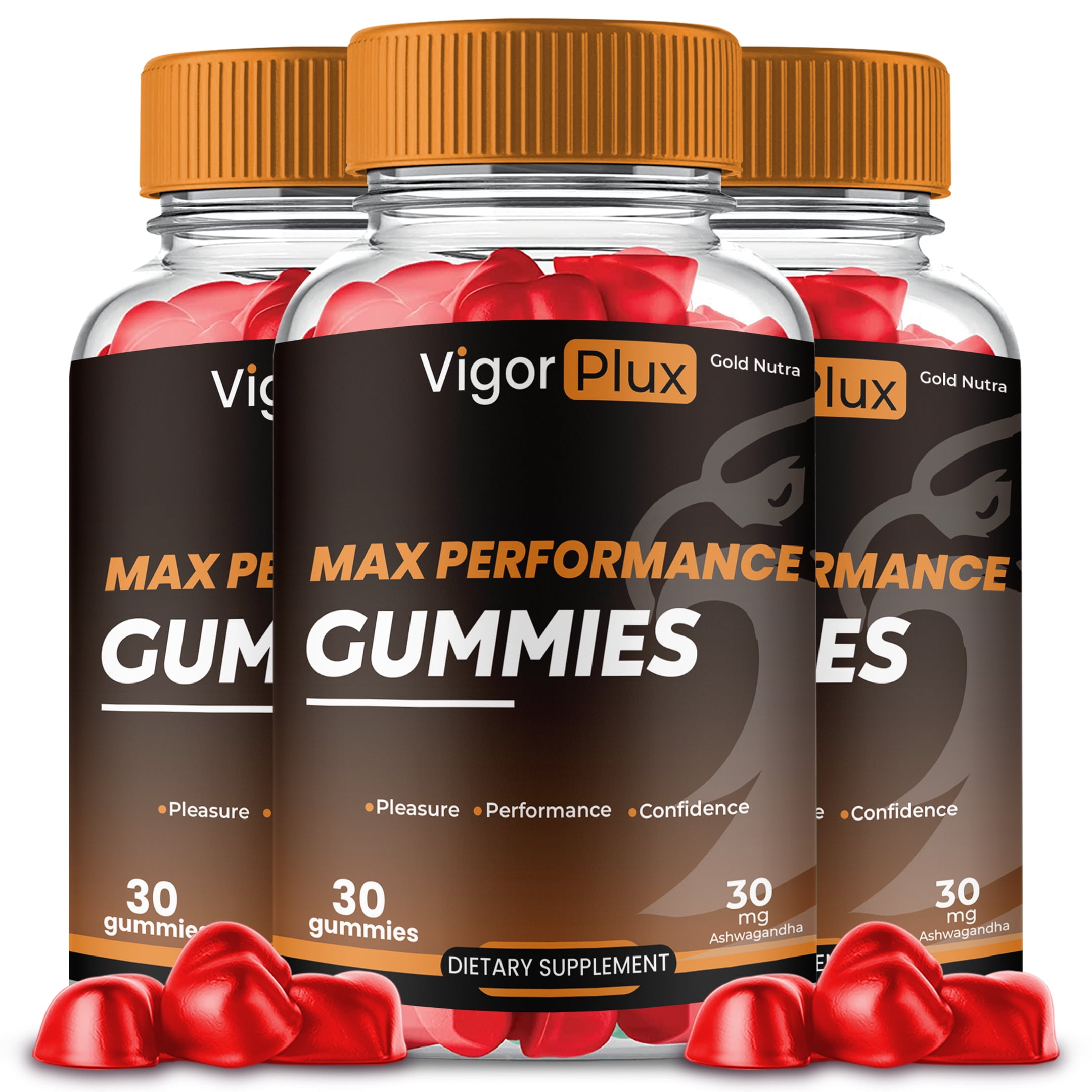 (3 Pack) Vigor Plux Gummies for Men, Advanced High Potency Formula ...