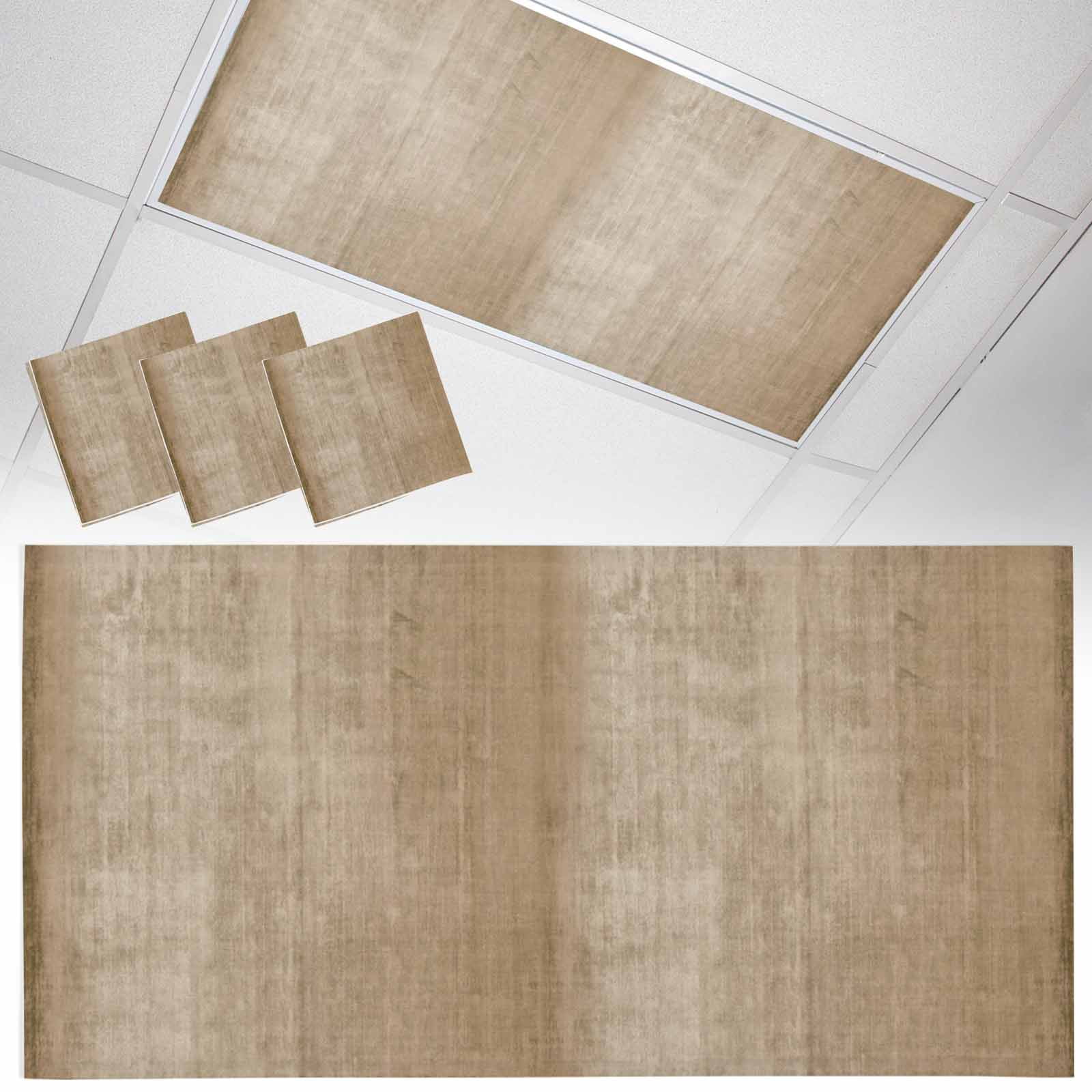 3 Pack Vintage Brown Fluorescent Light Covers for Ceiling Lights Modern ...
