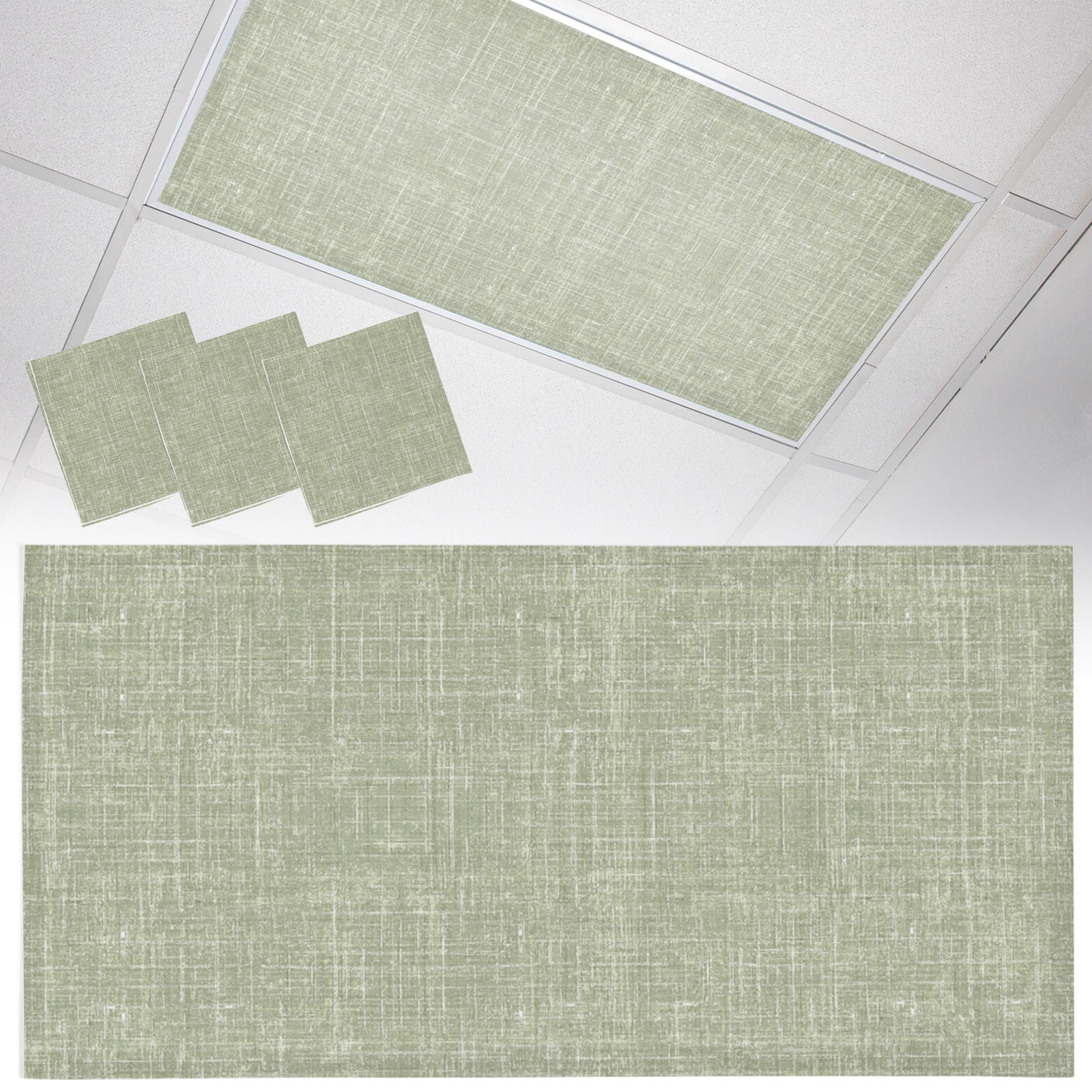3 Pack Vintage Dark Green Fluorescent Light Covers for Ceiling Lights ...