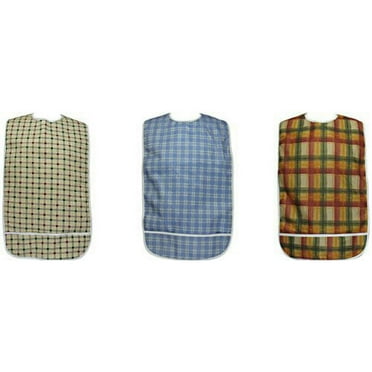2 Adult Bib with a Full Vinyl Barrier Protection - Stain Fighter ...