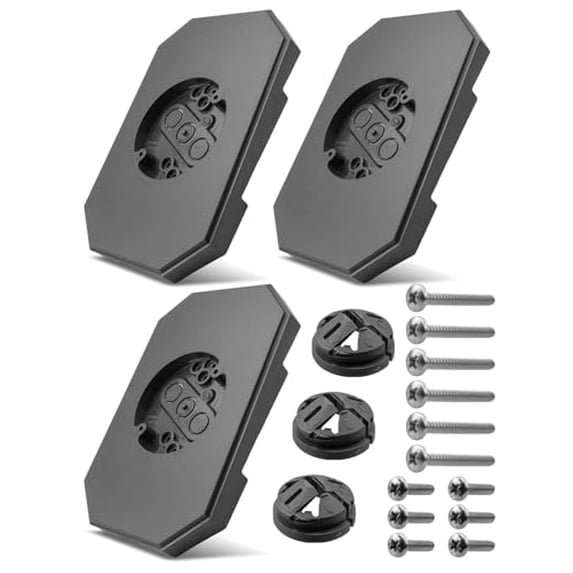 3 Pack Vinyl Siding Mounting Plate with Built-in Electrical Box Fit for ...