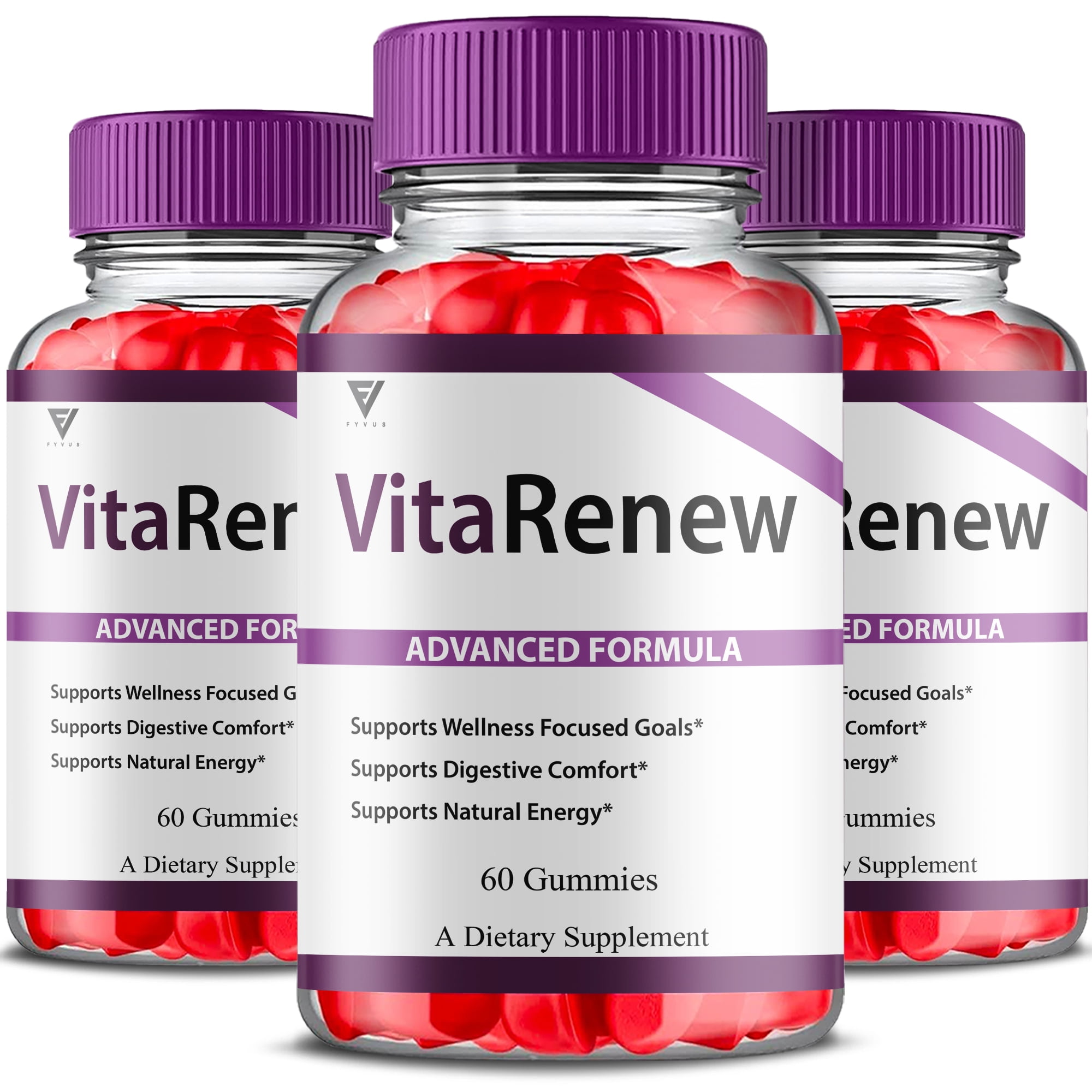 (3 Pack) VitaRenew Advanced Multivitamin Keto ACV Formula Gummies, Vita ...