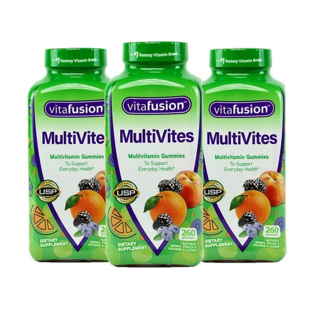 Vitafusion Adults MultiVites Everyday Health Supplement Gummies, 3 Pack ...