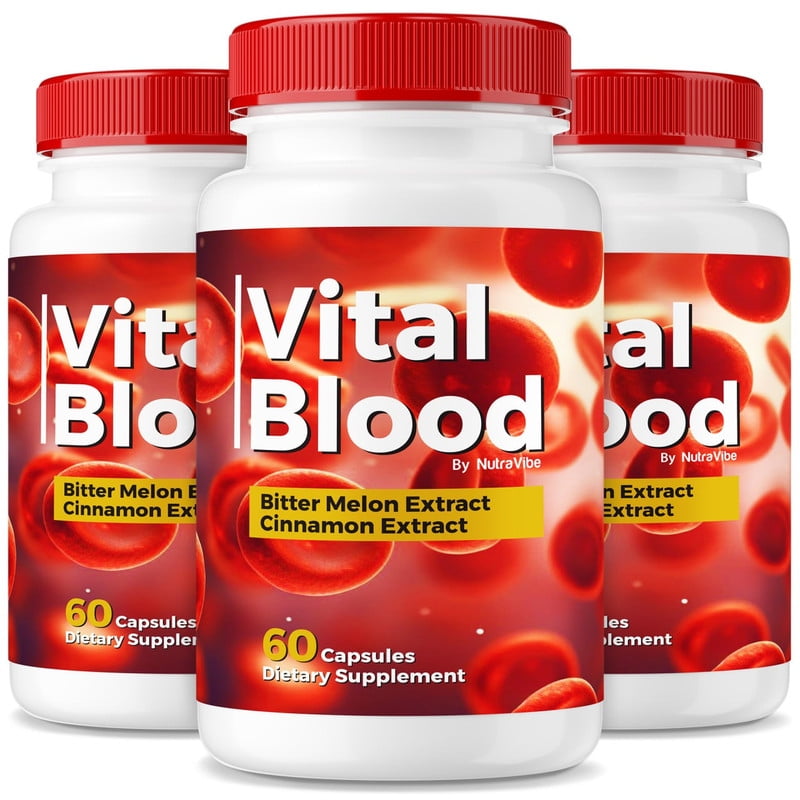 (3 Pack) Vital Blood Capsules, Original Formula - Naturally Supports ...