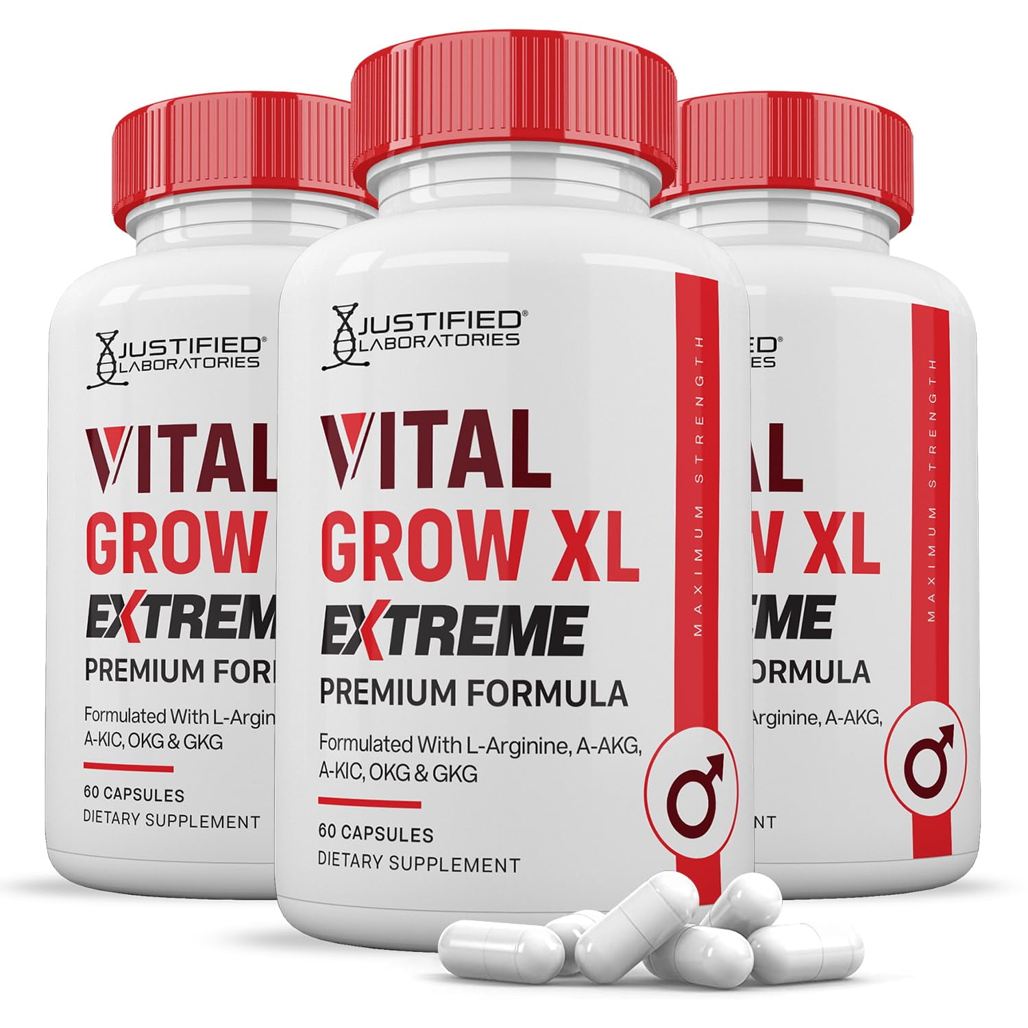 (3 Pack) Vital Grow XL Extreme Pills 1600MG Premium Formula Proprietary ...