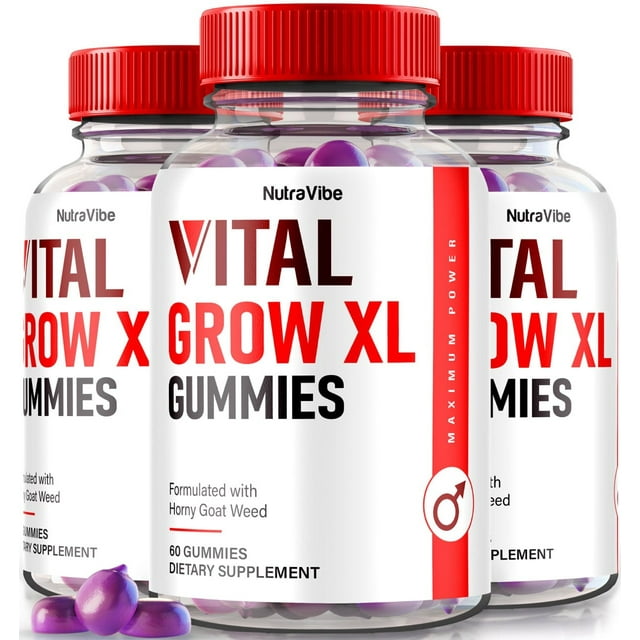 (3 Pack) Vital Grow XL, Official Vital Grow XL Testo Gummies, Vital ...