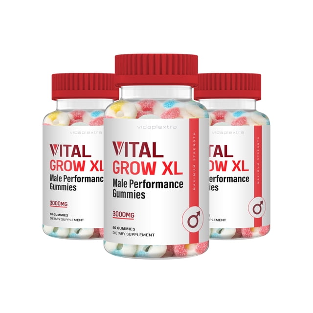 (3 Pack) Vital Grow XL Gummies - Vital Grow XL Advanced Gummies ...