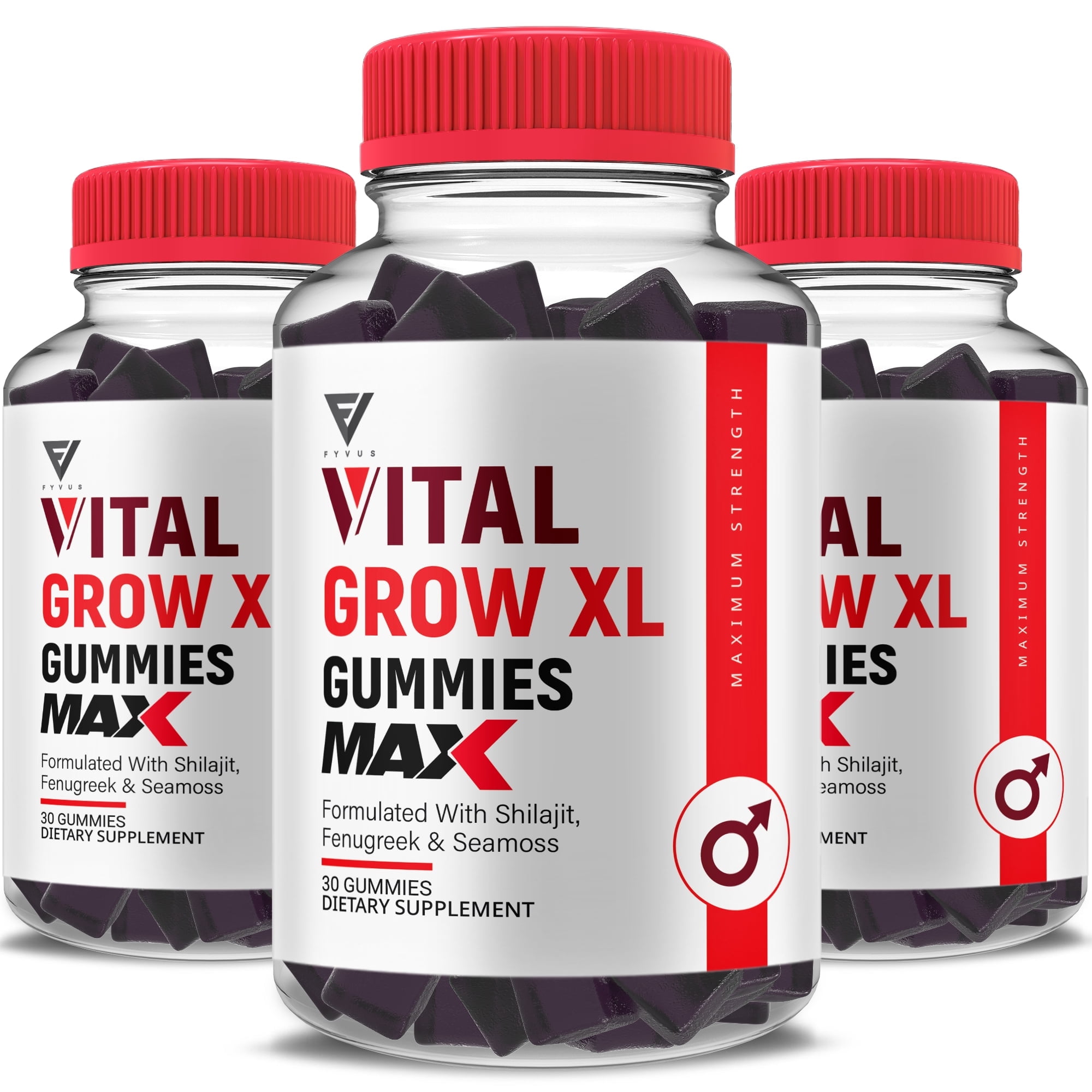 (3 Pack) Vital Grow XL Max Gummies VitalGrow XL Max Supplement (3 Month ...