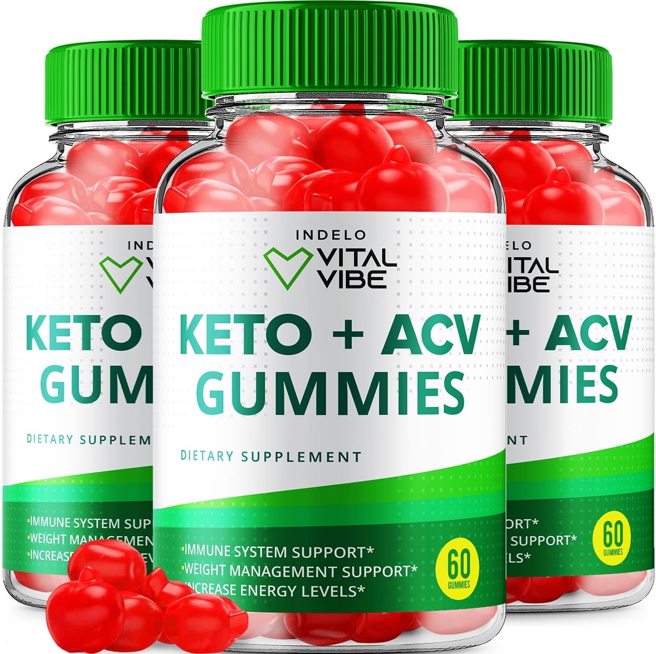 (3 Pack) Vital Vibe Keto Gummies - Vital Vibe Keto ACV Gummies for Advanced Weight Loss, Keto ...