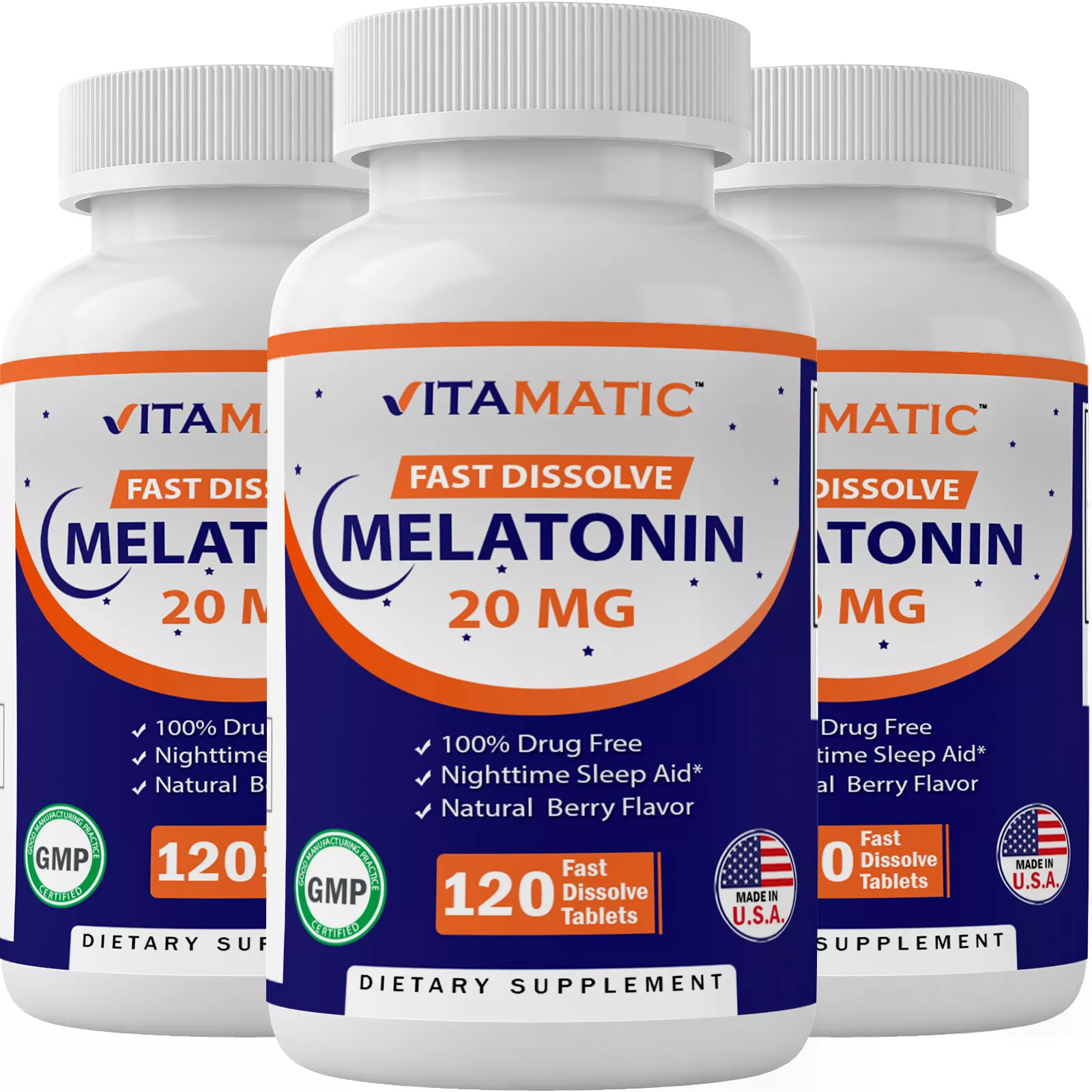 3_Pack_Vitamatic_Melatonin_20_Mg_Fast_Dissolve_120_Tablets___Nighttime ...