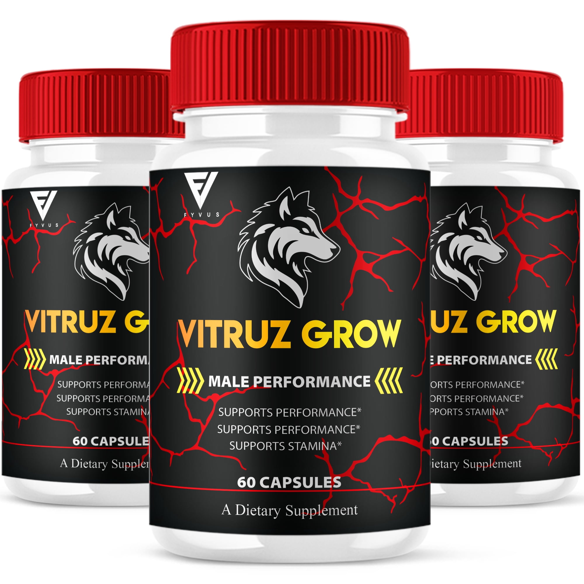 (3 Pack) Vitruz Grow Supplement, VitruzGrow Max Strength Capsules (180 ...