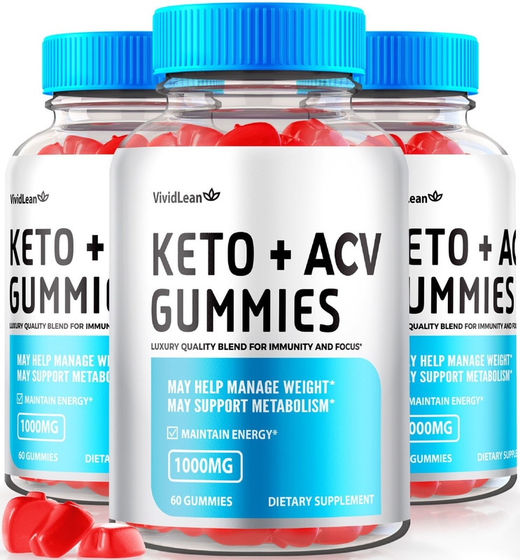 (3 Pack) Vivid Lean Keto ACV Gummies, VividLean Keto Plus ACV ...