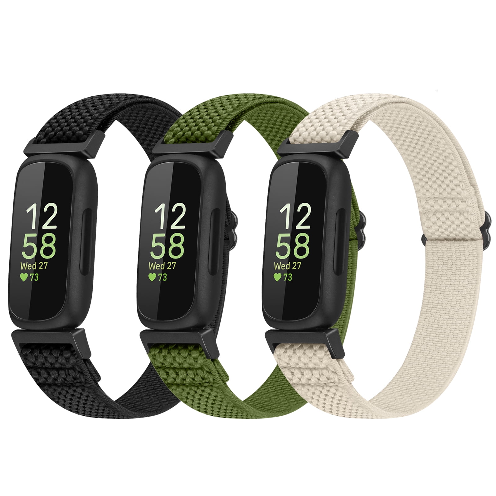 3 Pack Vodtian Elastic Bands Compatible with Fitbit Inspire 3/Inspire 2/Inspire/Inspire HR/Ace 2 ...