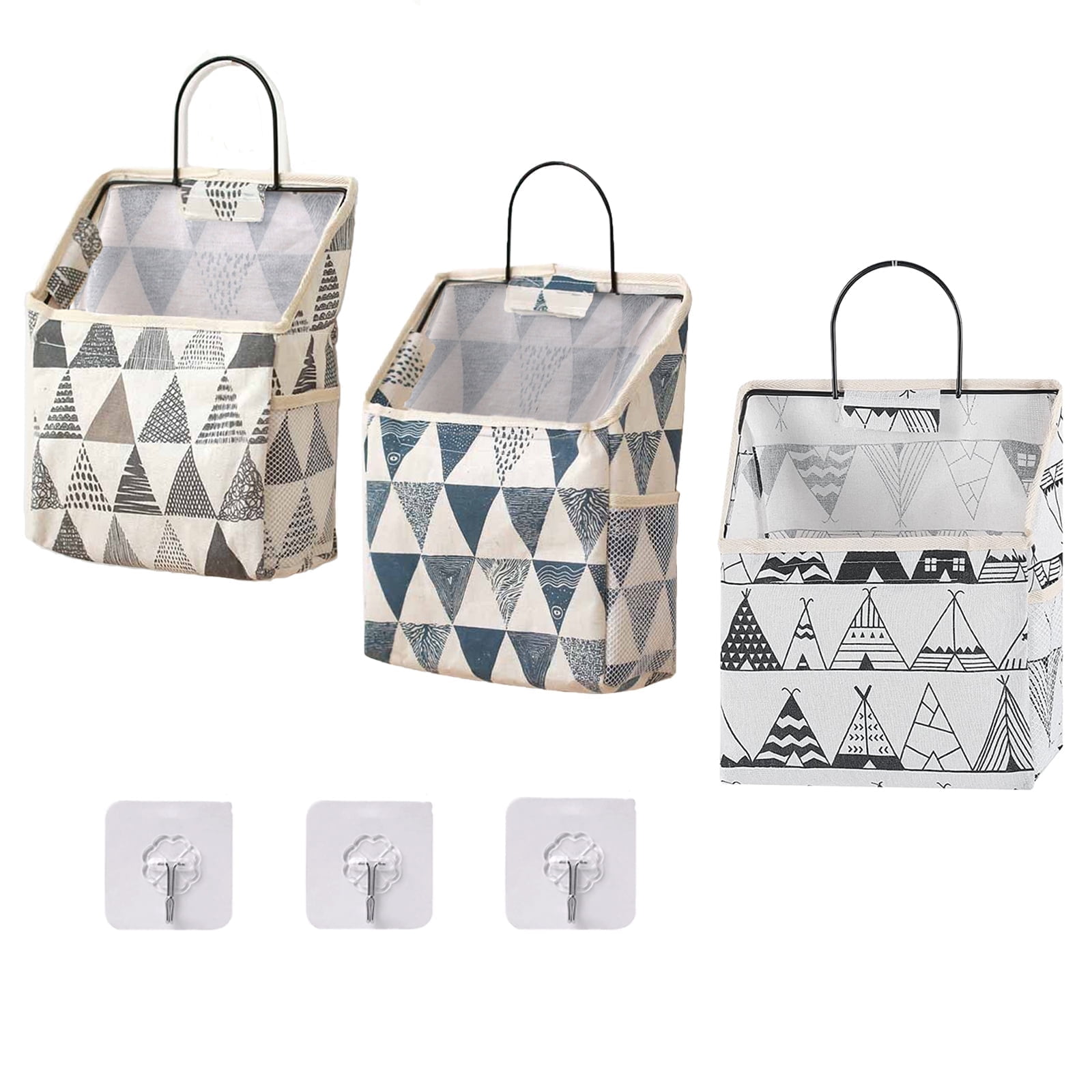 Walmart 3-Pack Wall Hanging Storage Bags - Bedroom, Bathroom, Kitchen ...