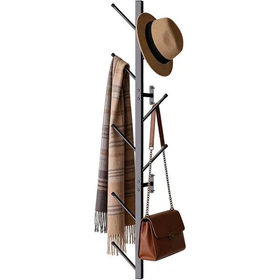 3 Pack Wall Mounted Metal Coat Rack, Vertical Hat Rack for Hats/Jackets ...