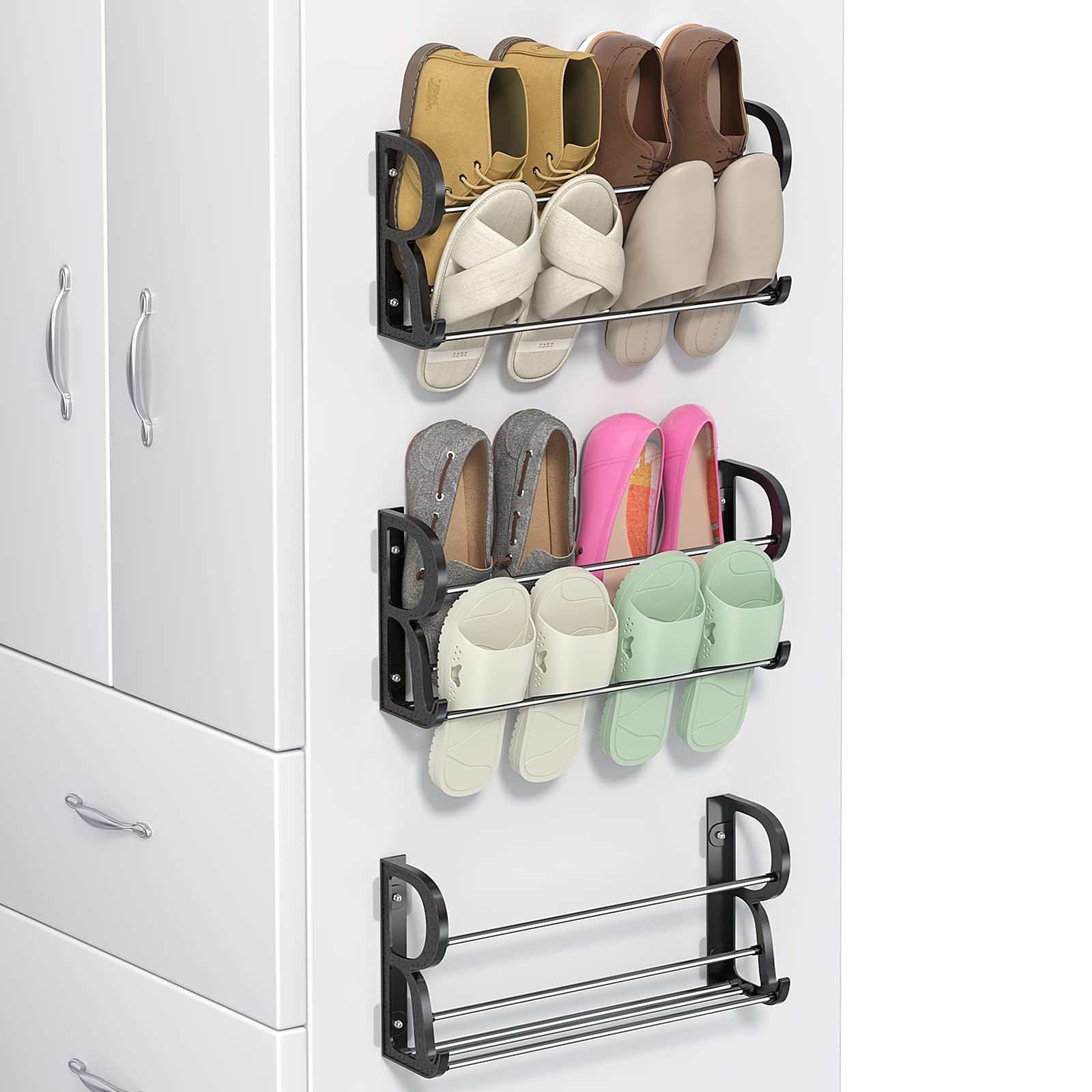 3 Pack Wall Mounted Shoe Storage Rack For RV Camper Small Spaces ...