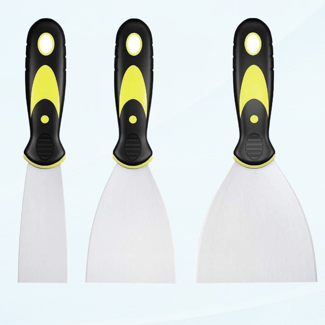 3 Pack Wallpaper Scraper Tool Set, Stainless Steel Filler Putty Drywall ...