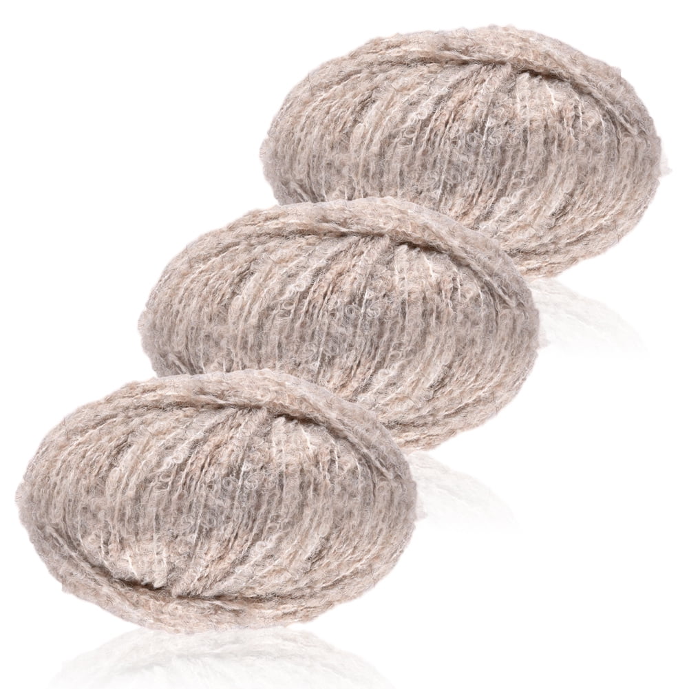 3-Pack Warm Colored Looped Yarn Gentle Polyester Hand Crochet Yarn for ...