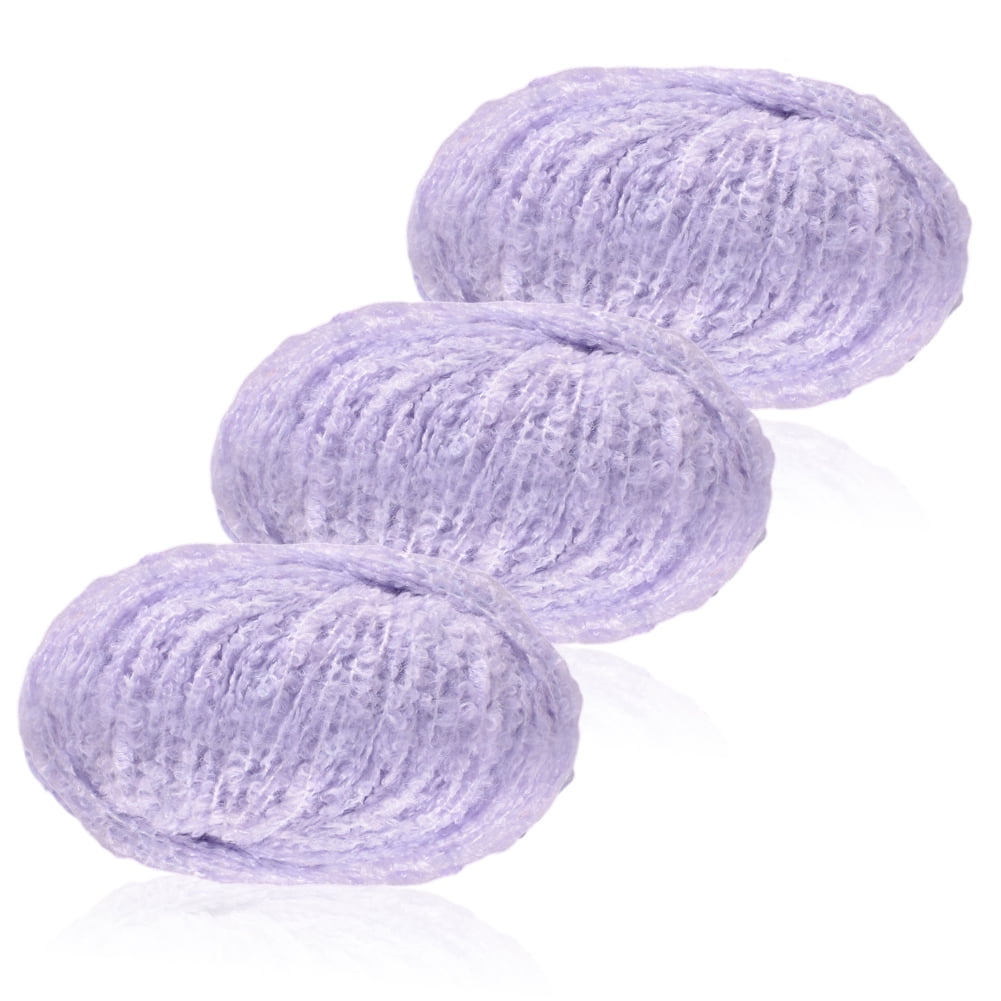 3-Pack Warm Colored Looped Yarn Gentle Polyester Hand Crochet Yarn for ...