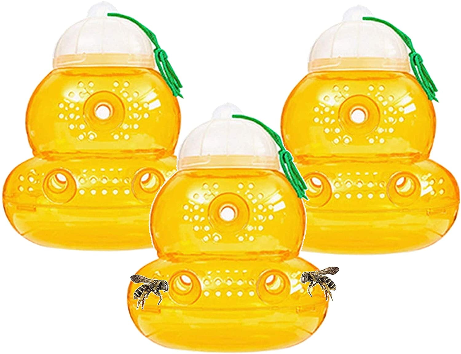 3 Pack Wasp Trap - for Wasps, Yellow Jackets, Hornets - No Seam on The ...
