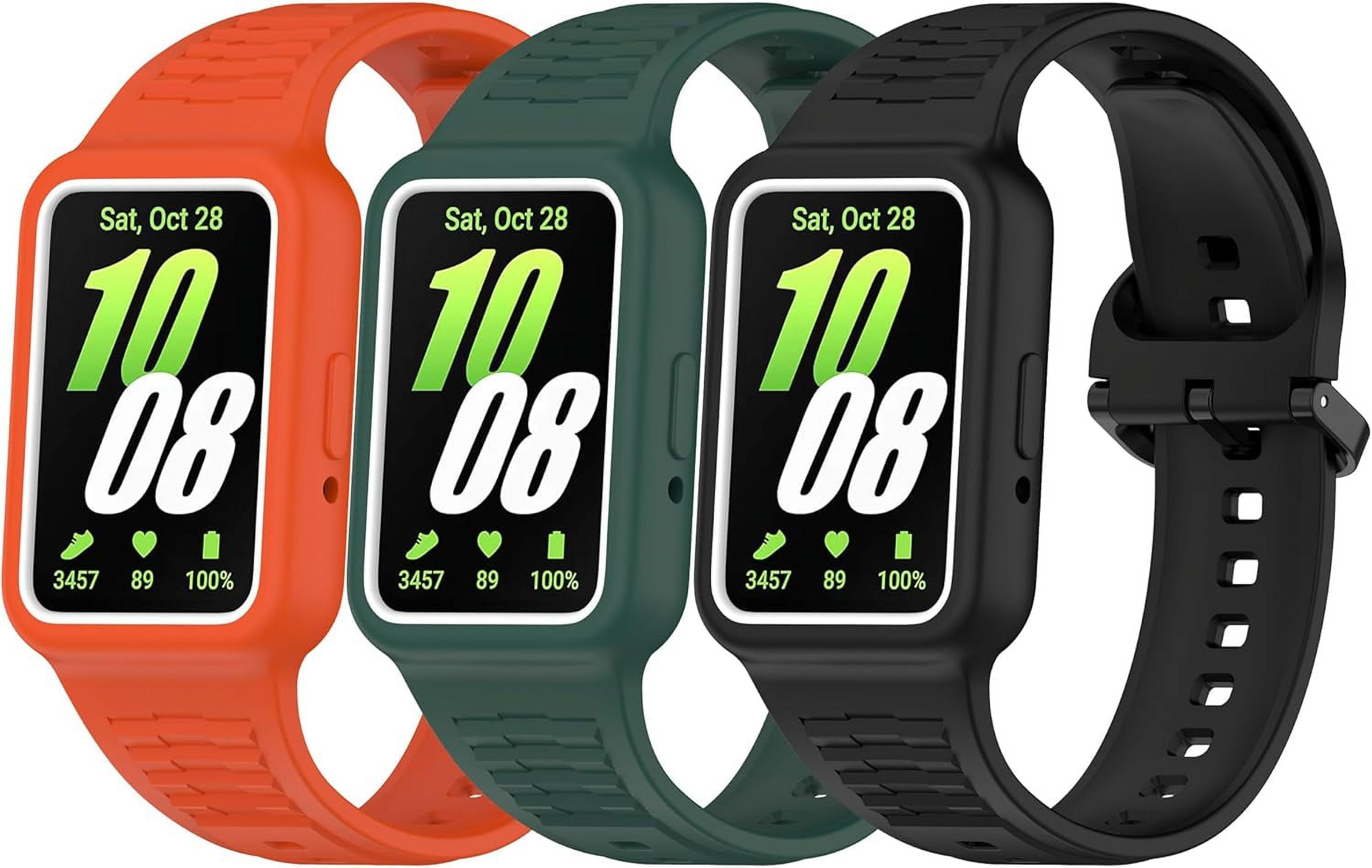 3 Pack Watch Bands Fit for Samsung Galaxy Fit 3 for Women Men, Silicone ...