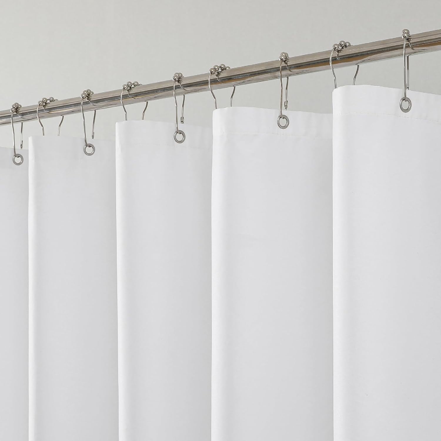 3 Pack Water-Repellent Fabric Shower Curtain Liner, Standard Size ...