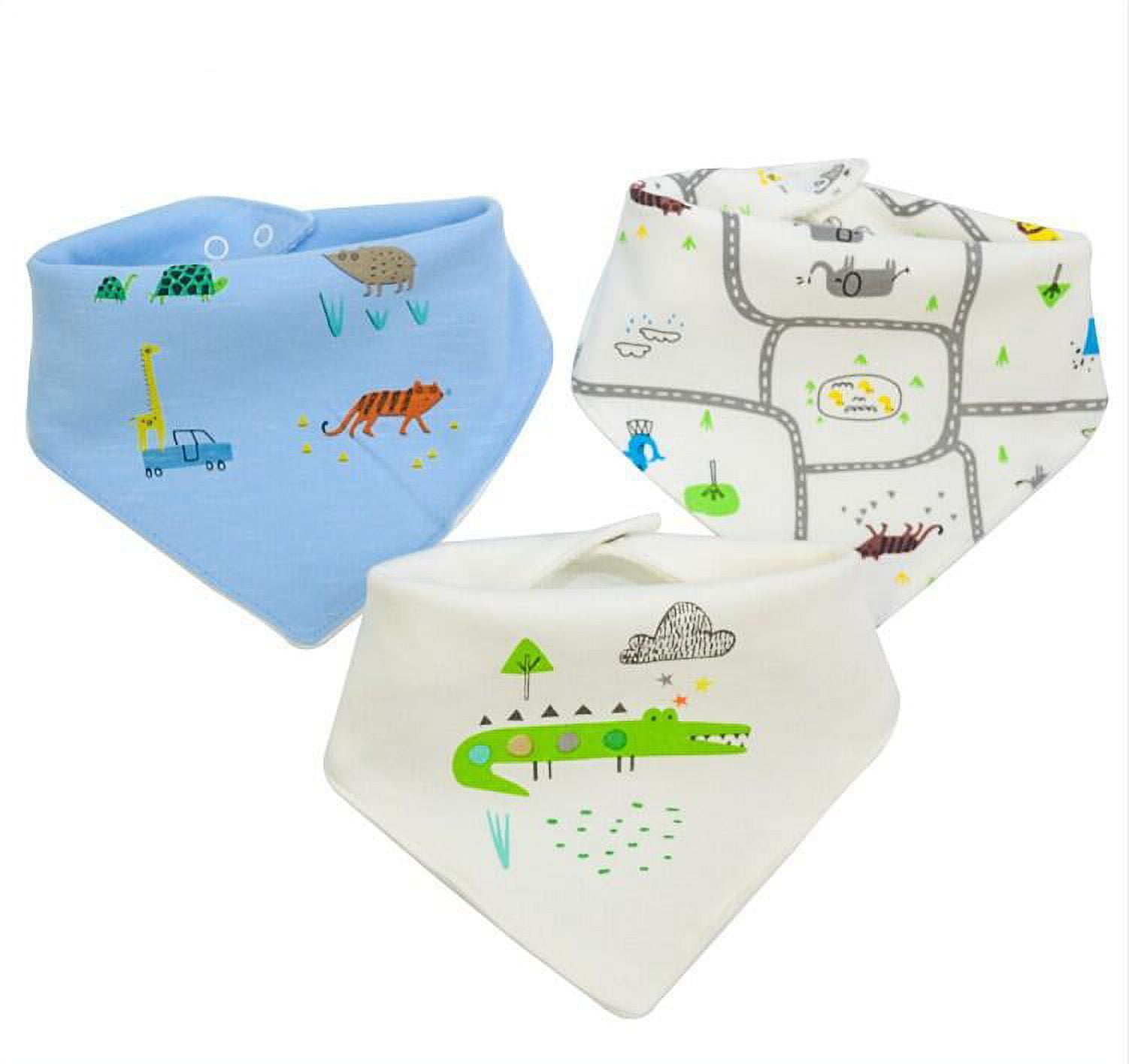 3-Pack Waterproof Baby Bandna Drool Bibs - Alligator - Walmart.com