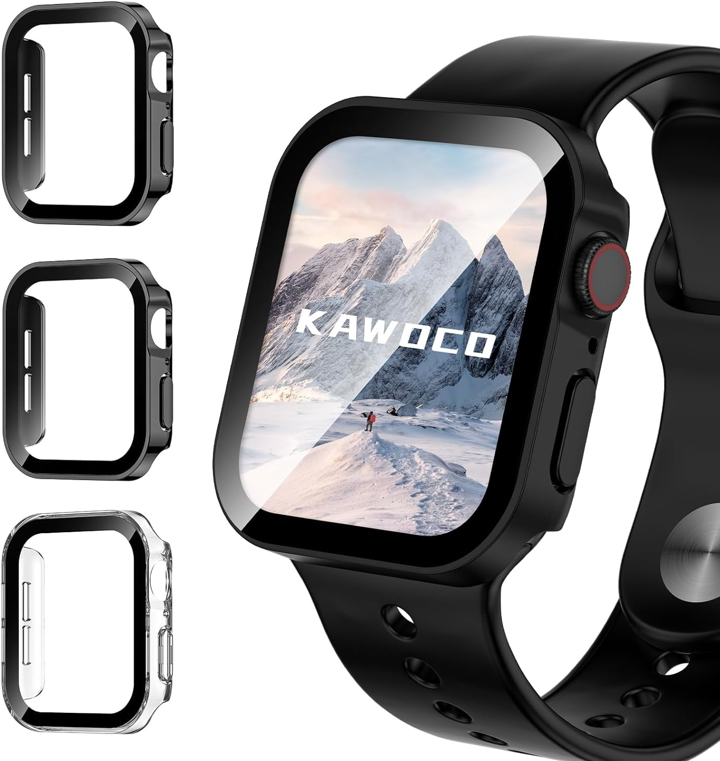 3 Pack Waterproof Case for Apple Watch Series 6 5 4 SE 40mm, Straight ...