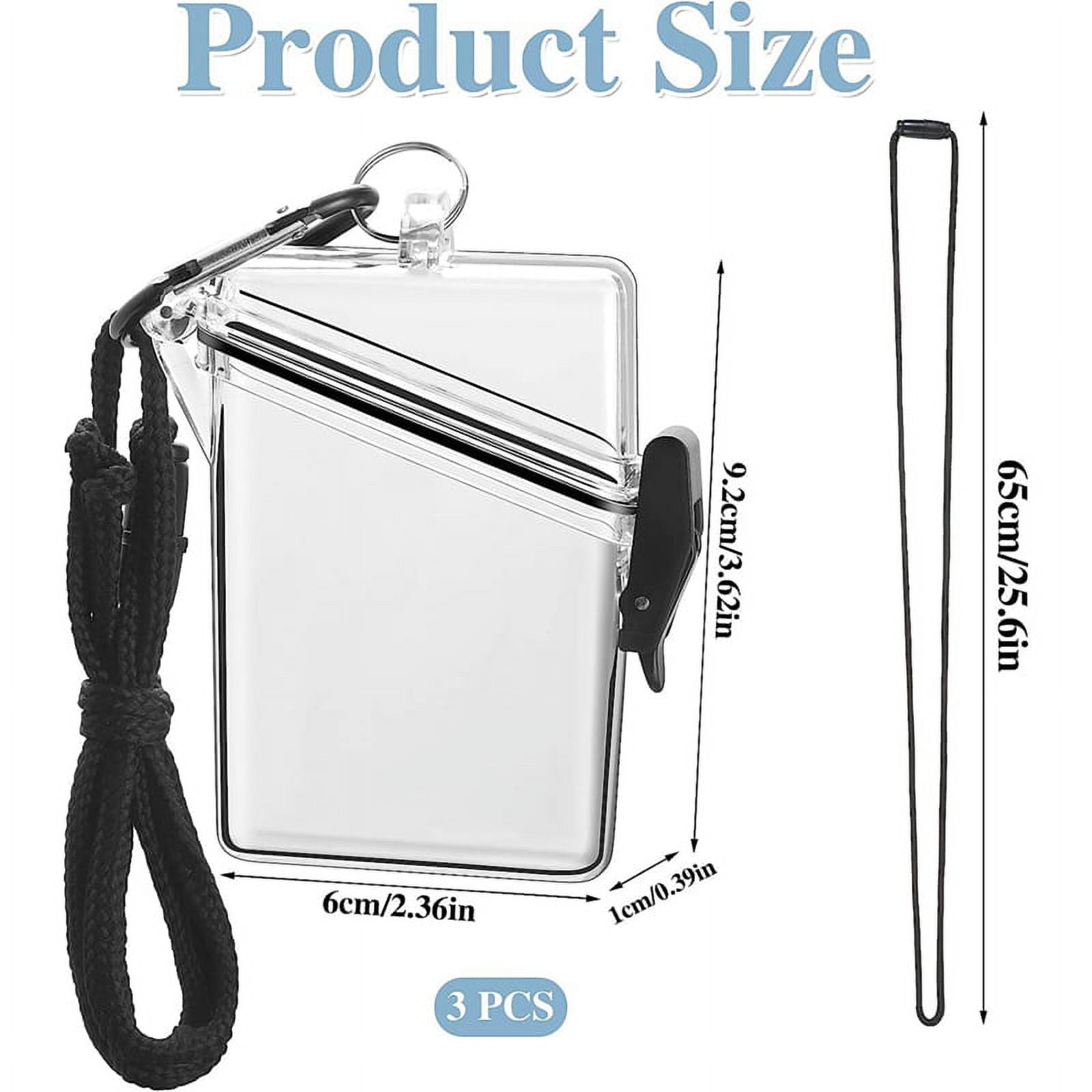 3 Pack Waterproof Id Card Badge Holder Case with Lanyard,Clear ...