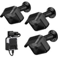 3-Pack Weatherproof Housing and Metal Wall Mounting Bracket for Outdoor ...