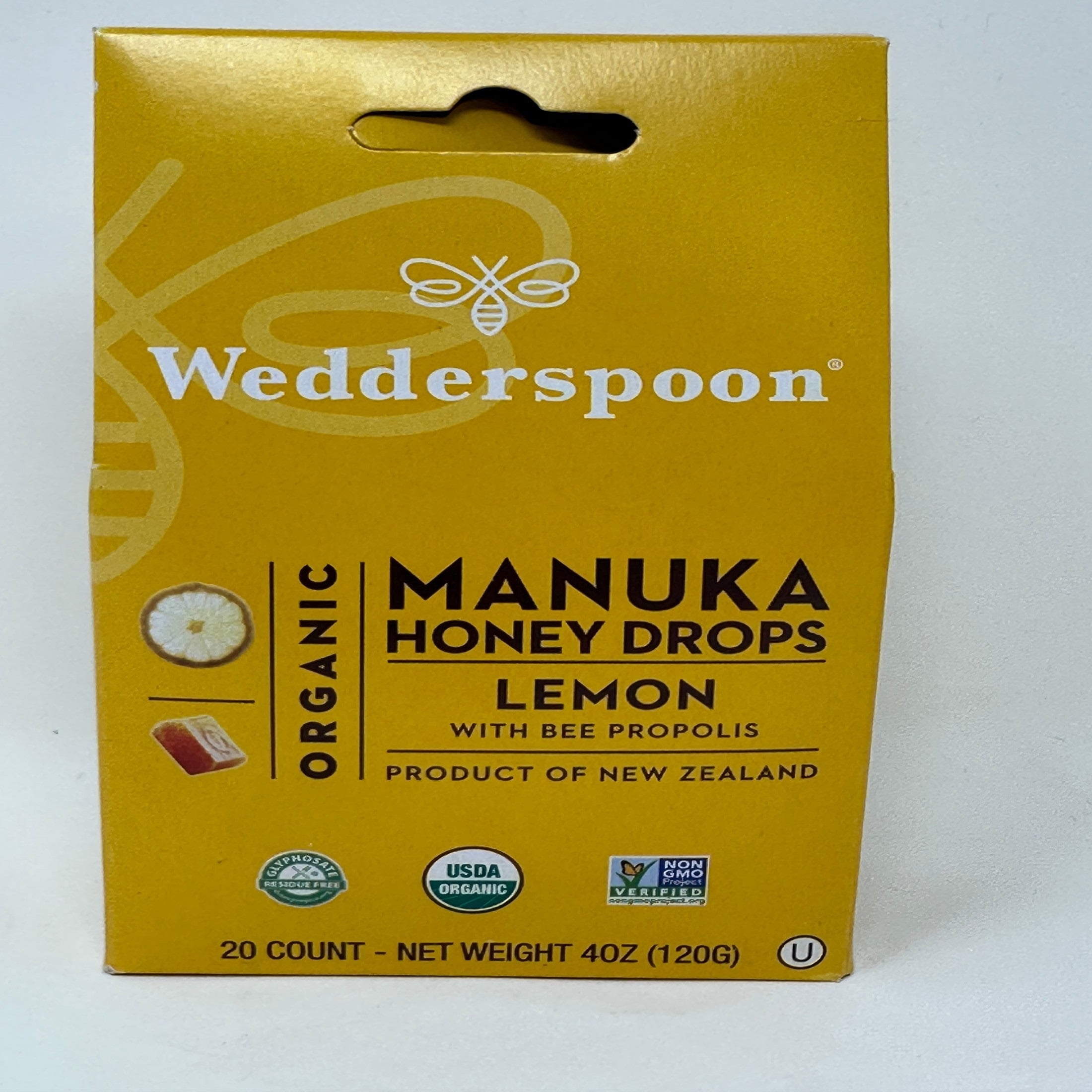 (3 Pack) Wedderspoon Organic Manuka Honey Drops Lemon 4oz - Walmart.com